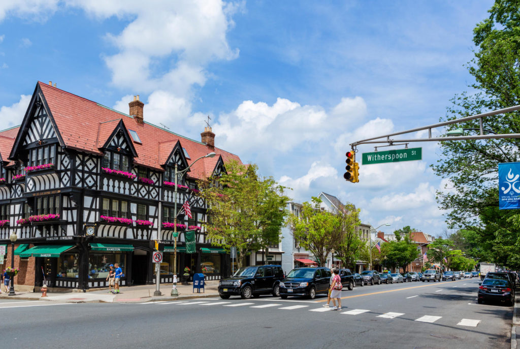 Nassau Street at the intersection with Witherspoon Street in downtown ...